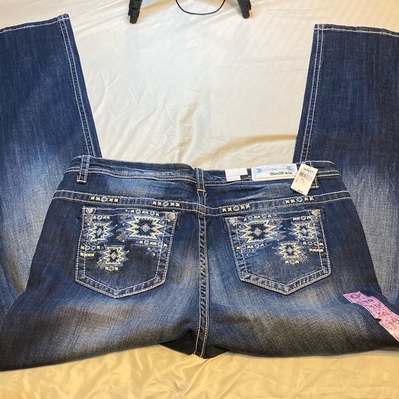 Jeans | Cavenders Rhinestone Designed Blue Jeans | Poshmark